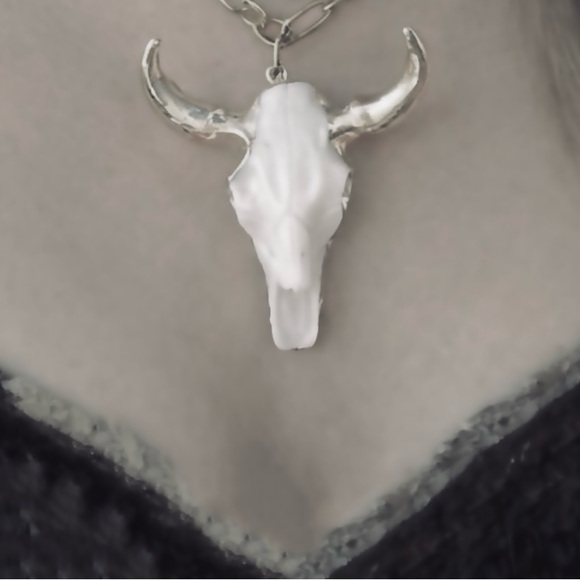 Jewelry | Bull Skull Horned Gothic Skeleton Cow Heifer Longhorn Western ...